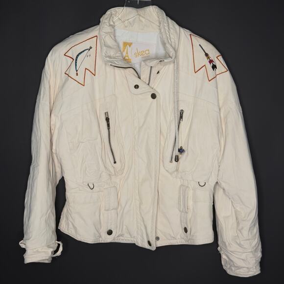 Skea | Jackets & Coats | Skea 8 Vintage Ski Jacket Womens Cream Retro ...